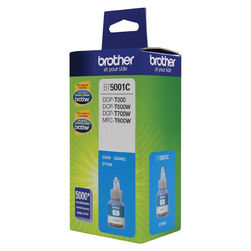 BT5001C | Botella de tinta cian de ultra alto rendimiento de aproximadamente 5.000* páginas ...
