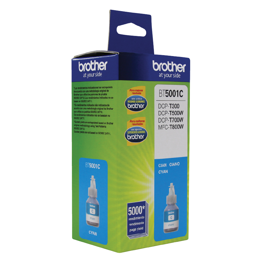 BT5001C | Botella de tinta cian de ultra alto rendimiento de aproximadamente 5.000* páginas ...